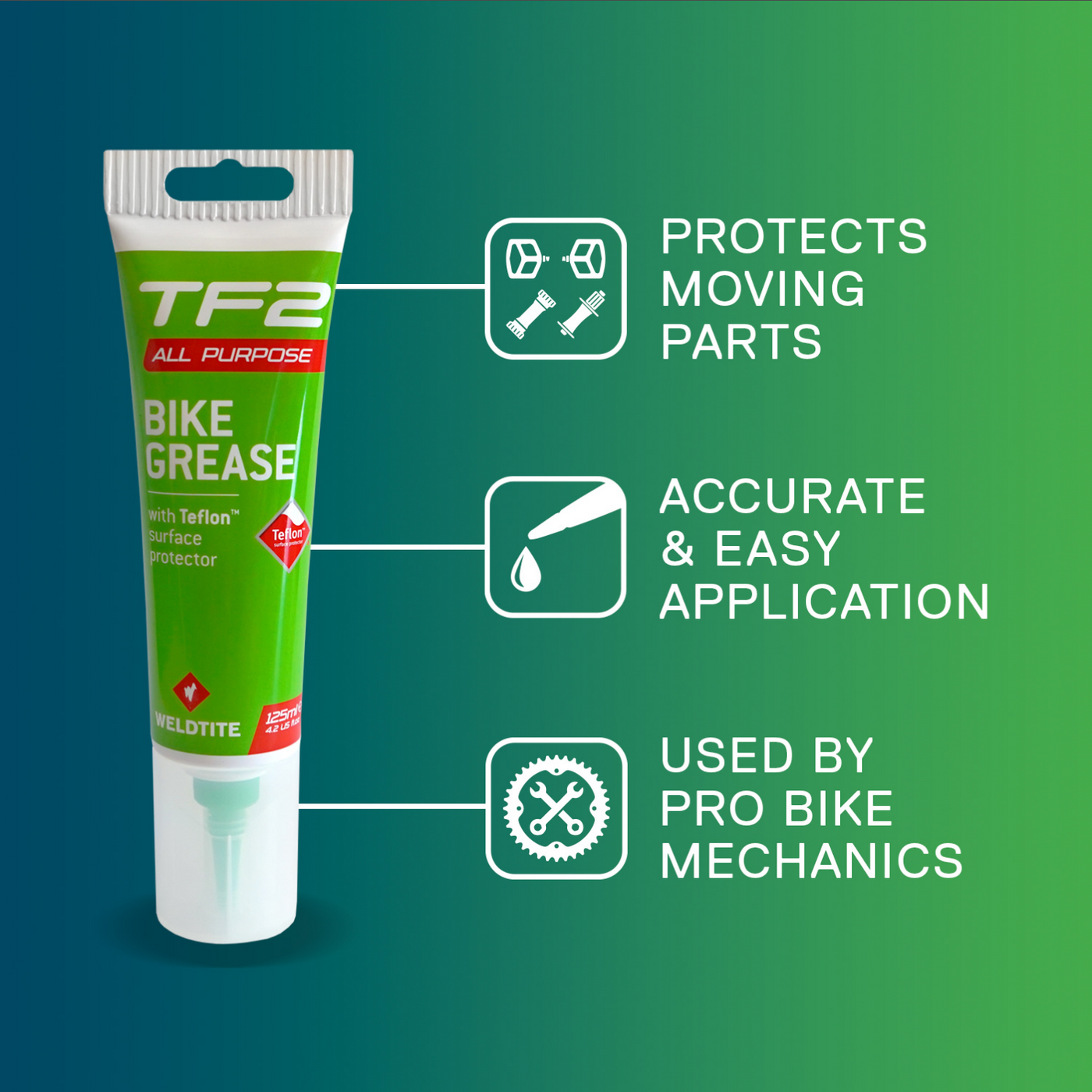Weldtite TF2 Bike Grease with Teflon 125ml – Salter Cycles